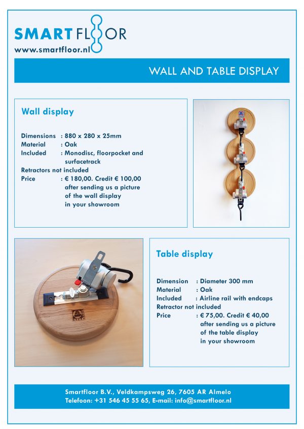 Displays for retractors | Smartfloor